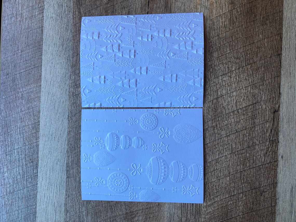 Embossed White Christmas Cardstock, Perfect for Card Making ...