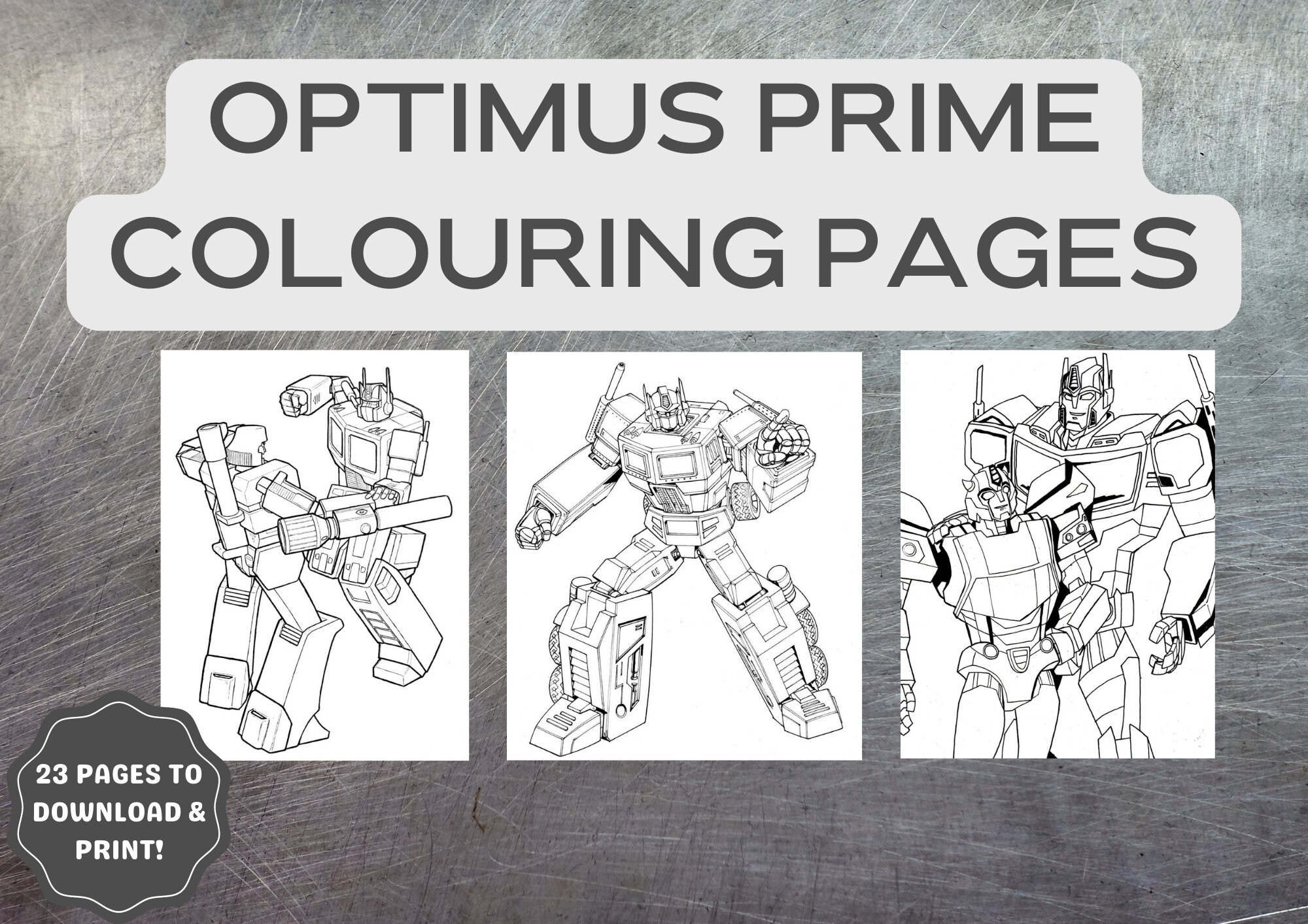 Optimus Prime Coloring Book Pages