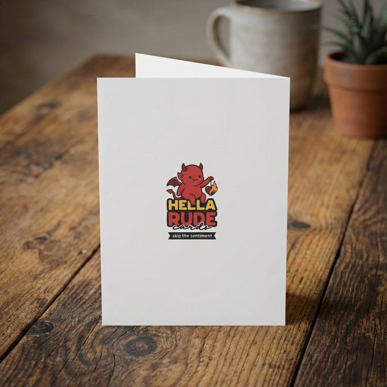 Funny Get Well Soon Card | Hella Rude "social Distancing" Devil in ...