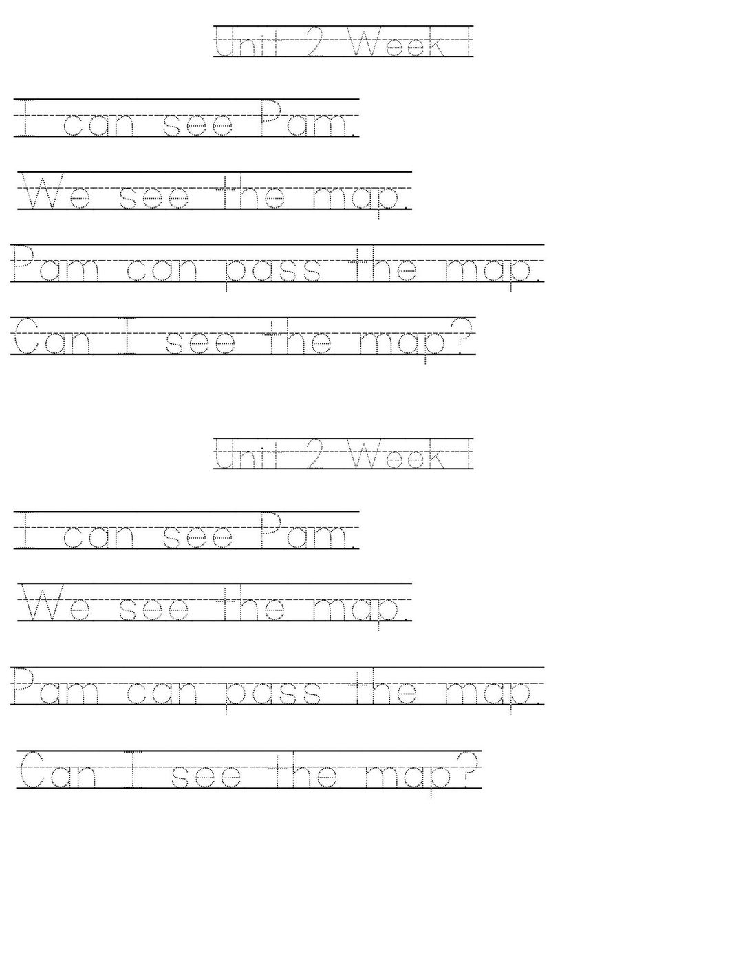 Wonders Reading Kindergarten Unit 2 and 3 Decodable Passages Traceable ...