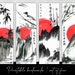 Japanese Inspired Printable Bookmarks, Watercolor Bookmarks, Ink Art ...