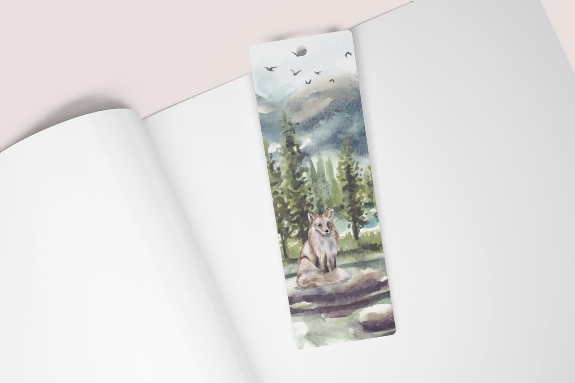 Printable Forest Animal Watercolor Bookmarks, Instant Download, Fox ...