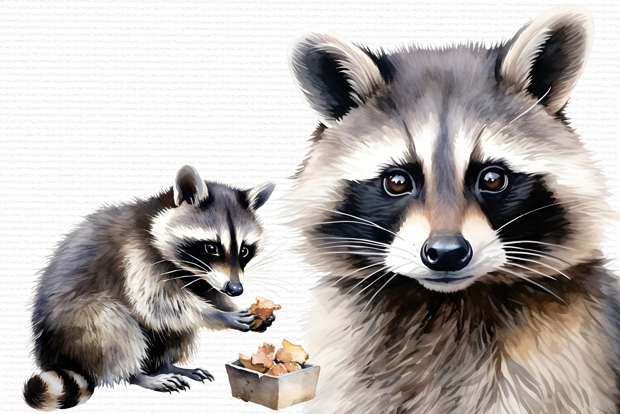 Raccoon Watercolor Clipart, Raccoon Illustration, Transparent PNG ...