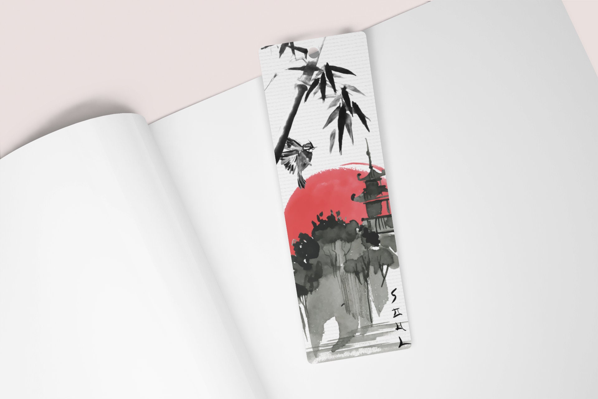 Japanese Inspired Printable Bookmarks, Watercolor Bookmarks, Ink Art ...