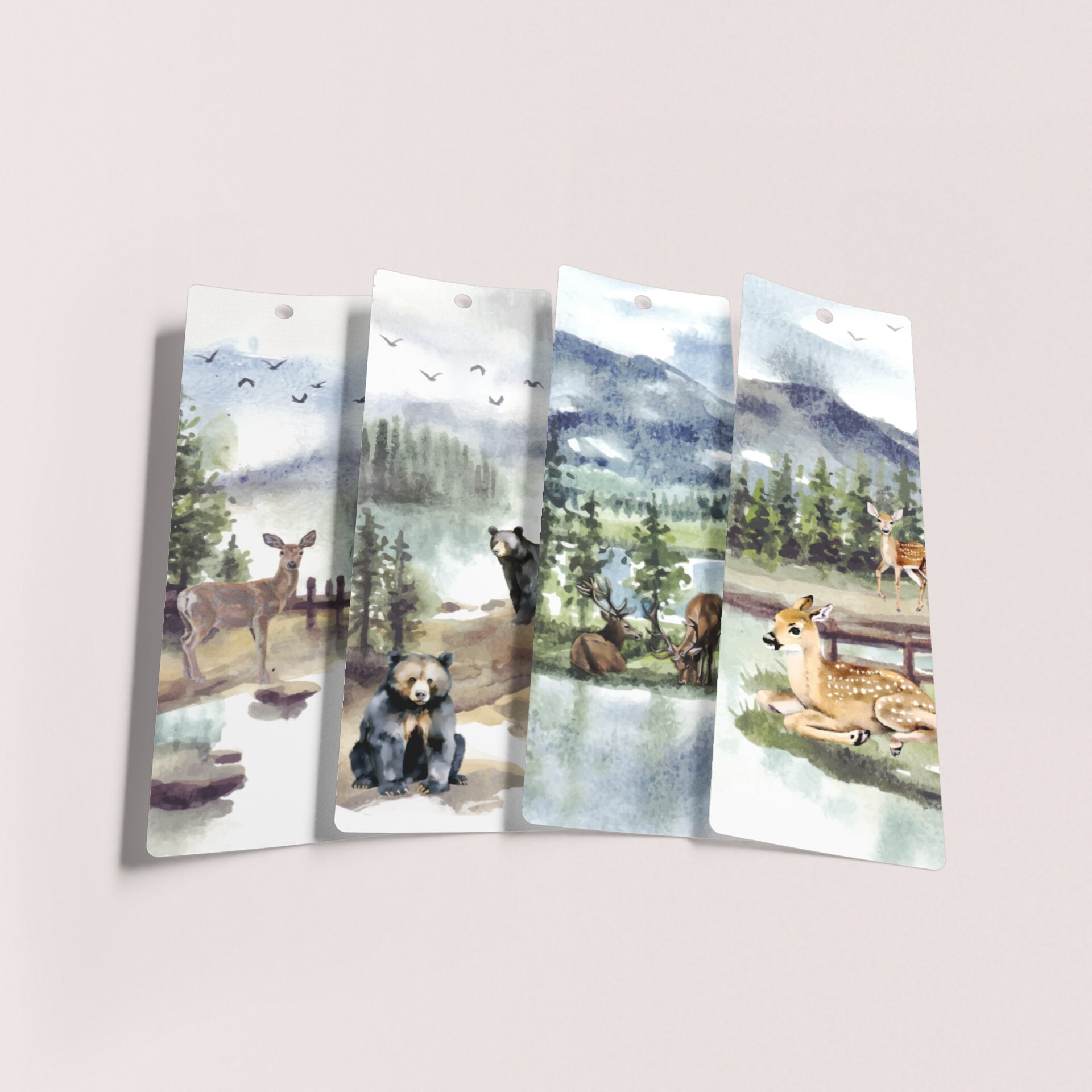 Printable Forest Animal Watercolor Bookmarks, Instant Download, Fox ...