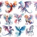 Fantasy Clipart Set, Mythic Creatures, Fantasy Creatures, Unicorn ...
