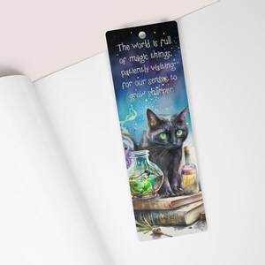 Printable Cat Bookmark, Watercolor Magic Cat Bookmark, Instant Download ...