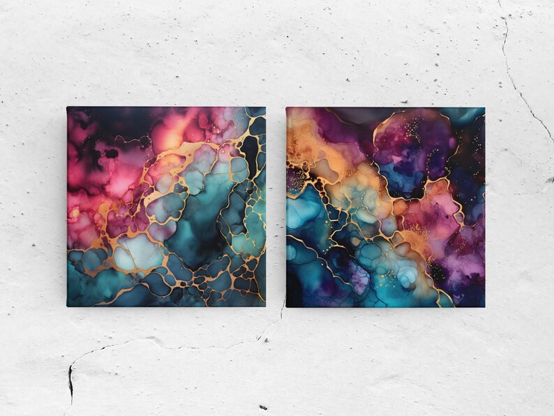 Alcohol Ink Galaxy Digital Paper, Instant Download, Printable Pattern ...