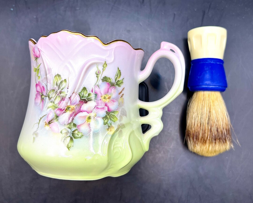 Nippon Shaving Mug Mustache Tea Cup Hand Painted Porcelain & Made Rite ...
