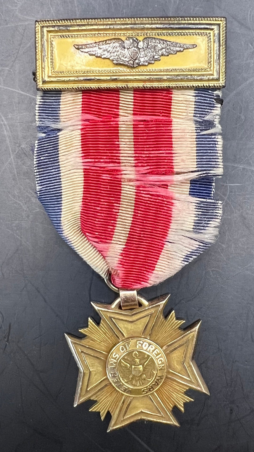 Rare Vintage 10K Yellow Gold Veterans of Foreign Wars Medal Gold Filled ...