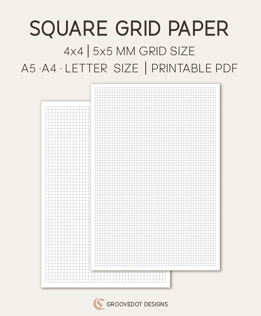 Square Grid Printable Paper Square Grid Graph Paper Bullet - Etsy