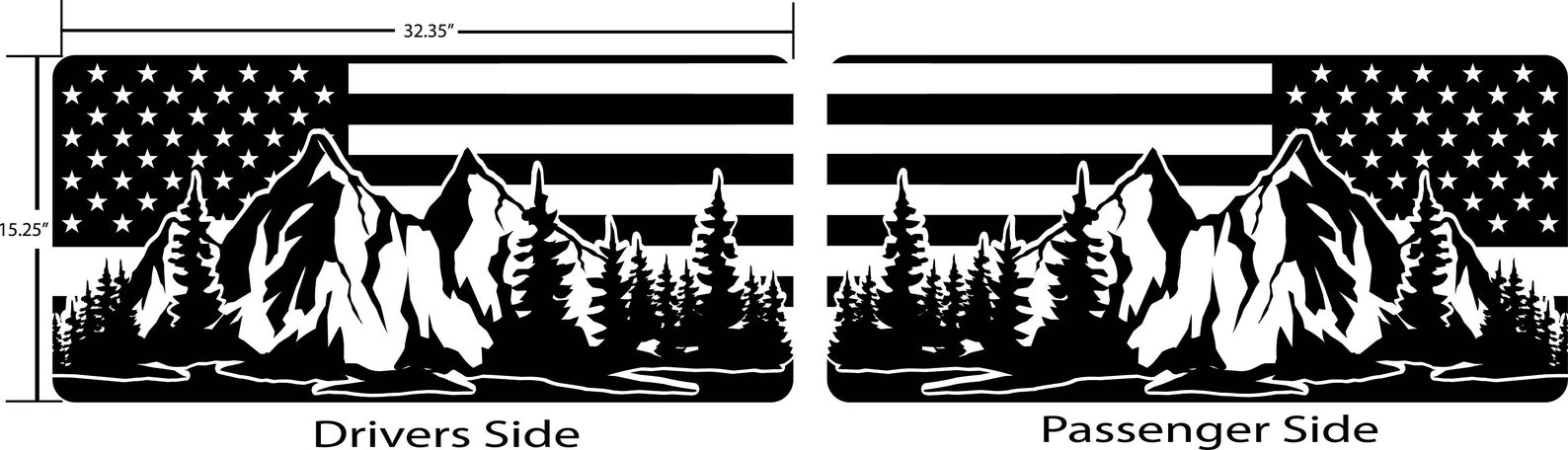 Ineos Grenadier Quarter Window Flag & Mountains Decal or Flag (no ...