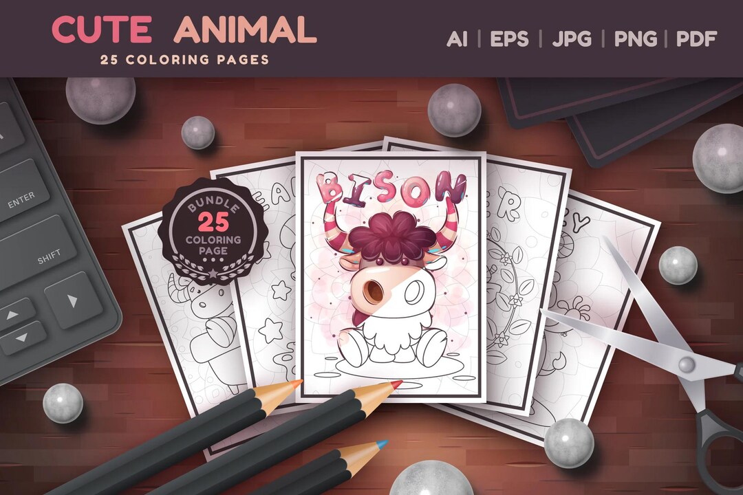 Coloring Book 25 Childish Cartoon Characters - Etsy