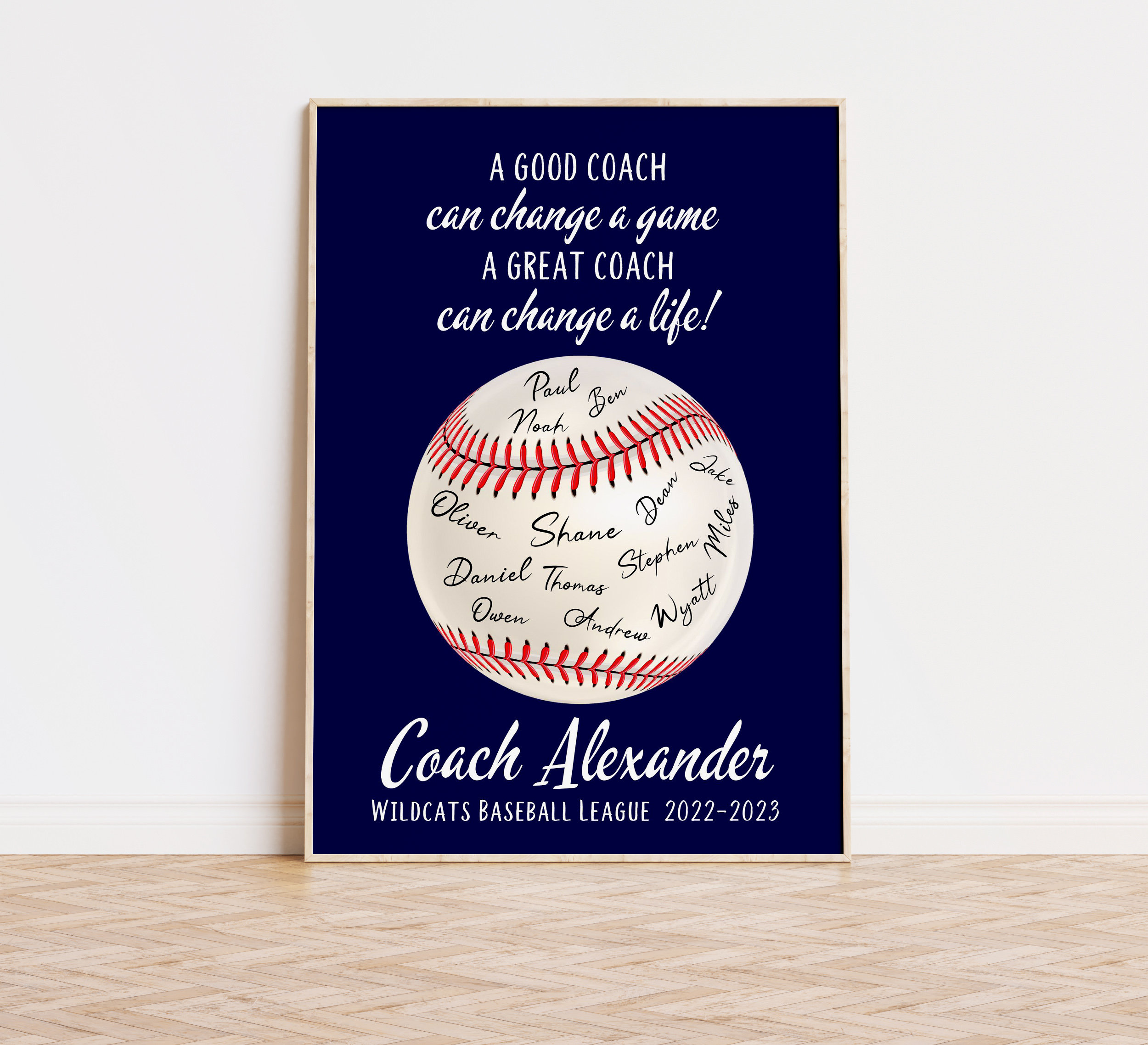 Baseball Coach Gift, Softball Coach Gift, Personalized Baseball Coach ...