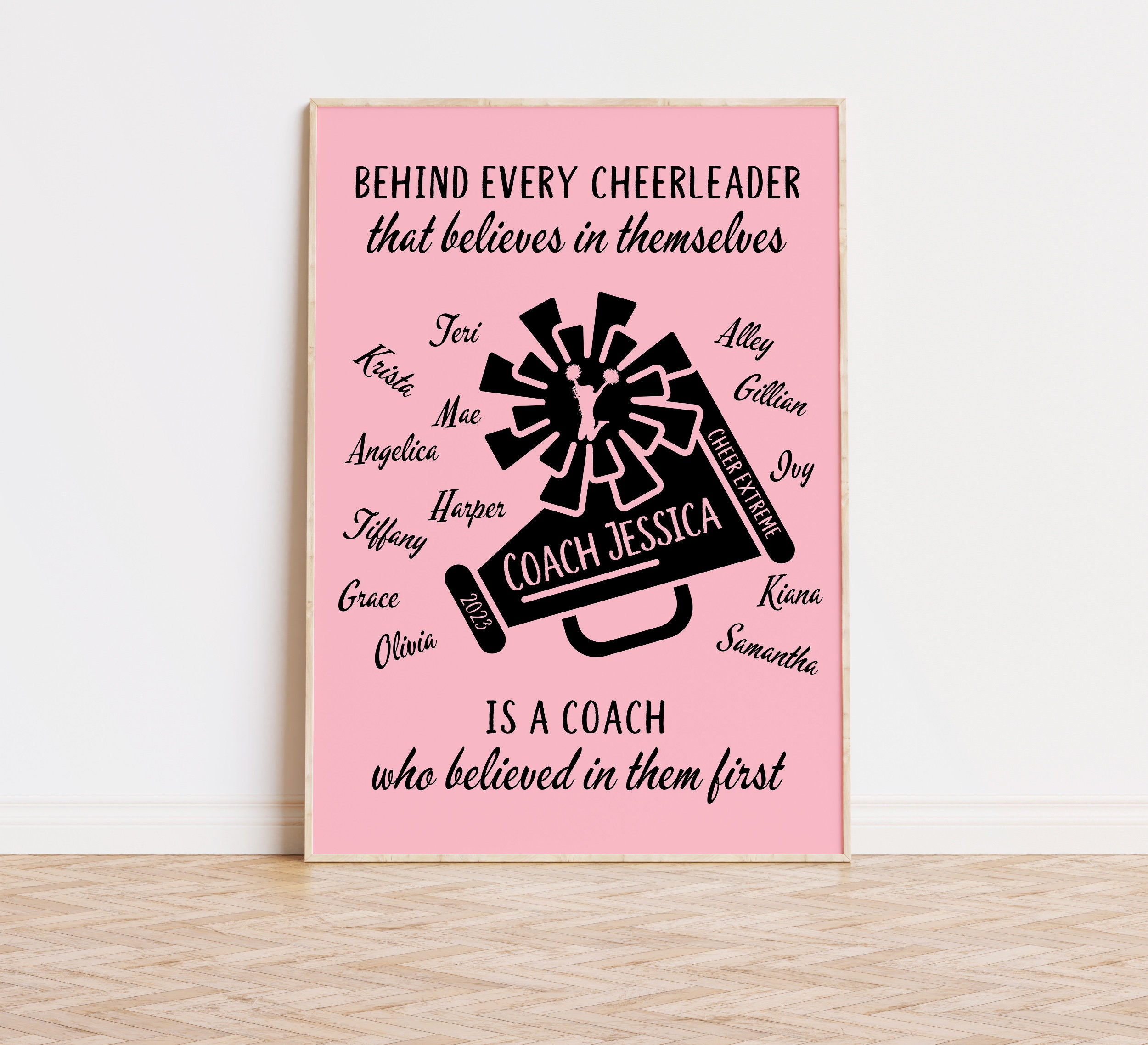Cheer Coach Gifts, Personalized Cheer Coach Poster, Gift From Cheer Mom ...