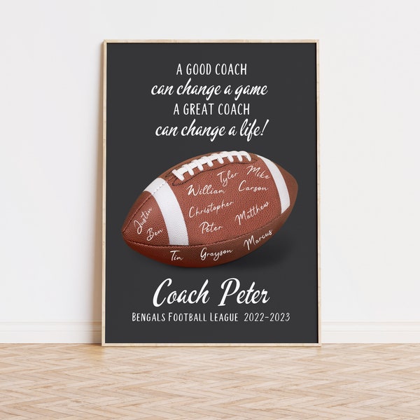 Football Coach Poster - Etsy