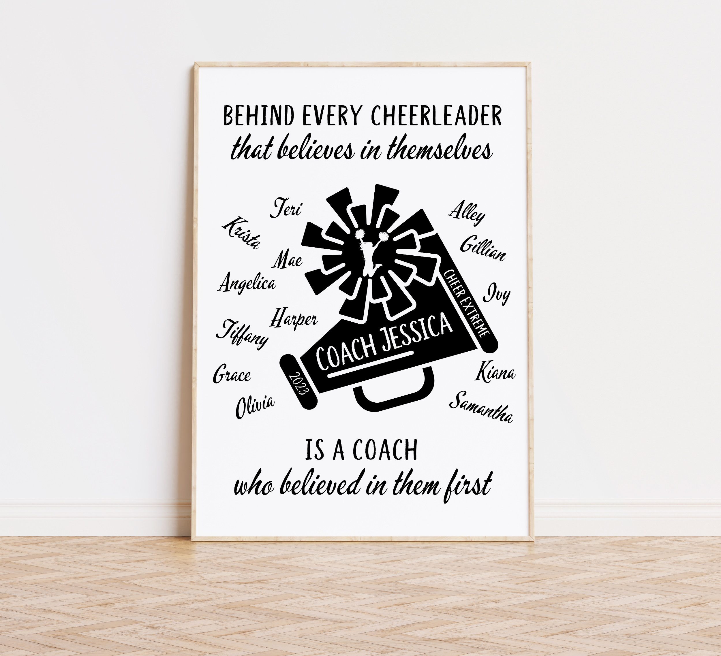 Cheer Coach Gifts, Personalized Cheer Coach Poster, Gift From Cheer Mom ...