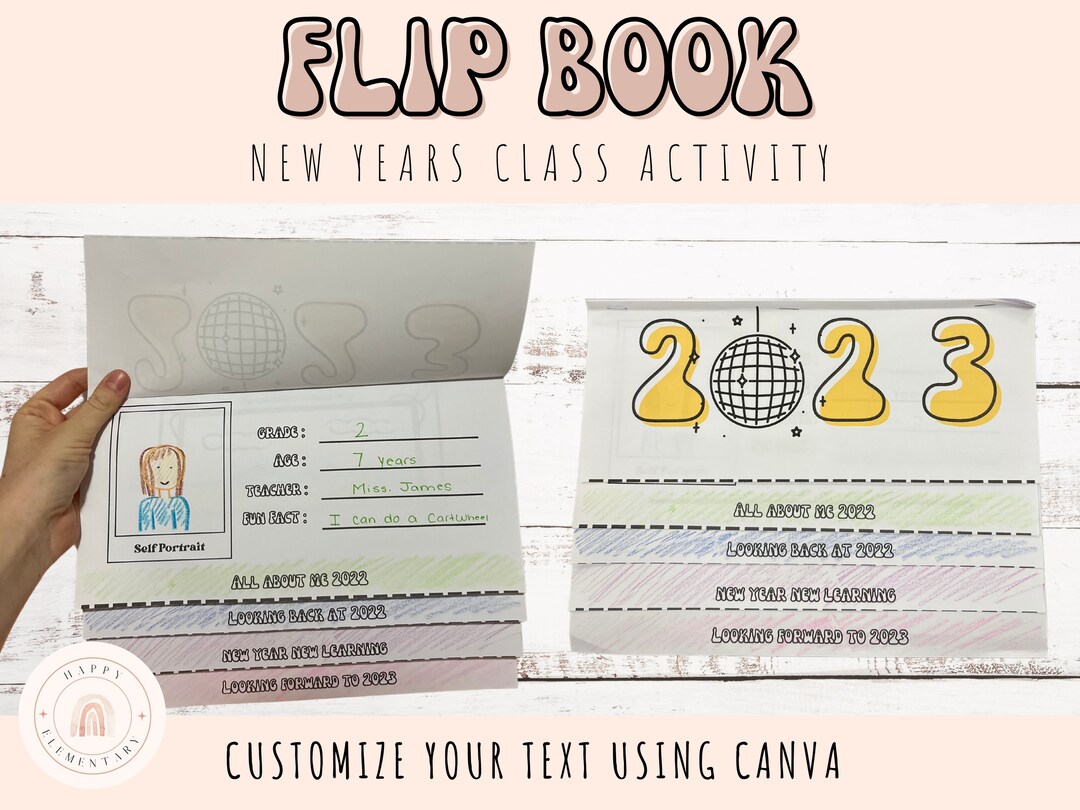 NEW YEARS | End of Year | Class Activity | 2023 | Happy New Year Flip ...