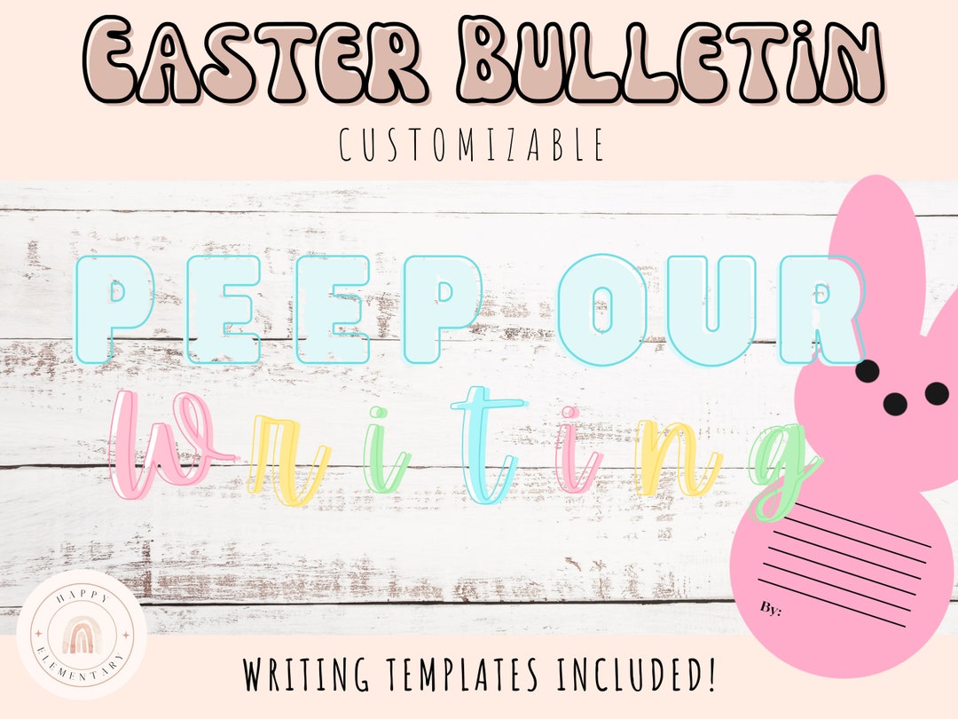 EASTER Bulletin Board Kit | SPRING Writing Activity | PEEP Themed ...