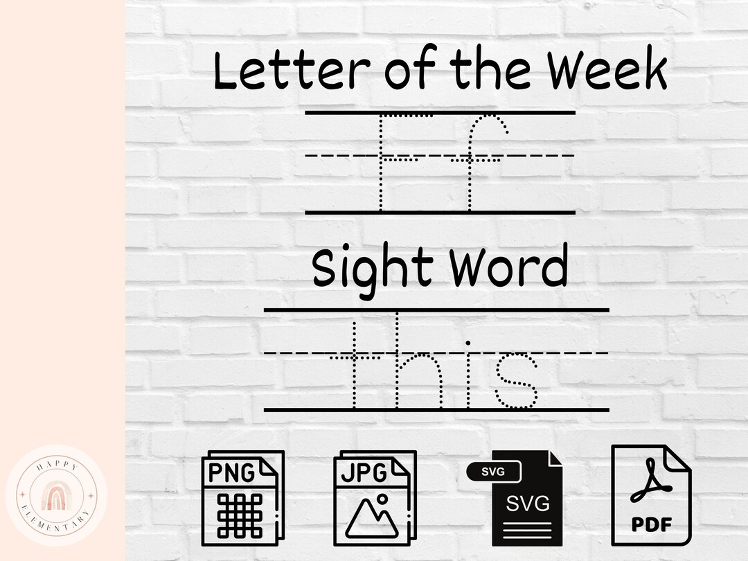 Letter of the Week Ff Sight Word This | Teacher Gift | Funny ...