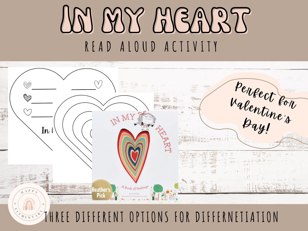 In My HEART by Jo Witek | Read Aloud Book Activities | SEL Activities ...