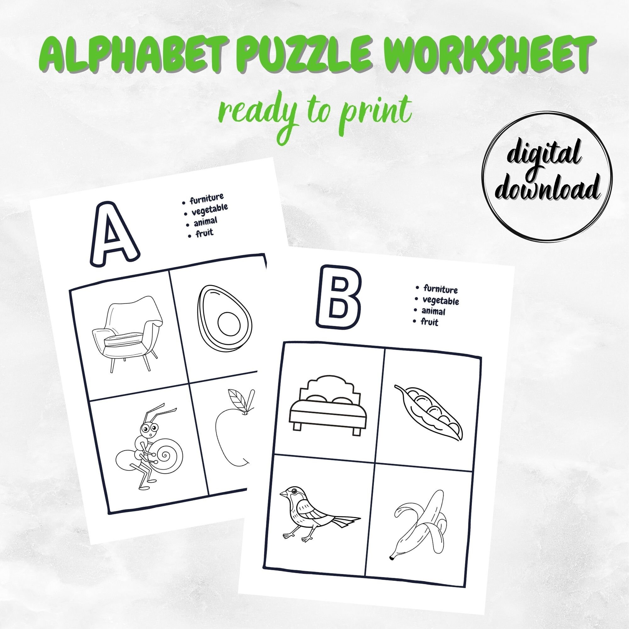 26 Printable Coloring Alphabet Letter Sounds Worksheet, Alphabet ...