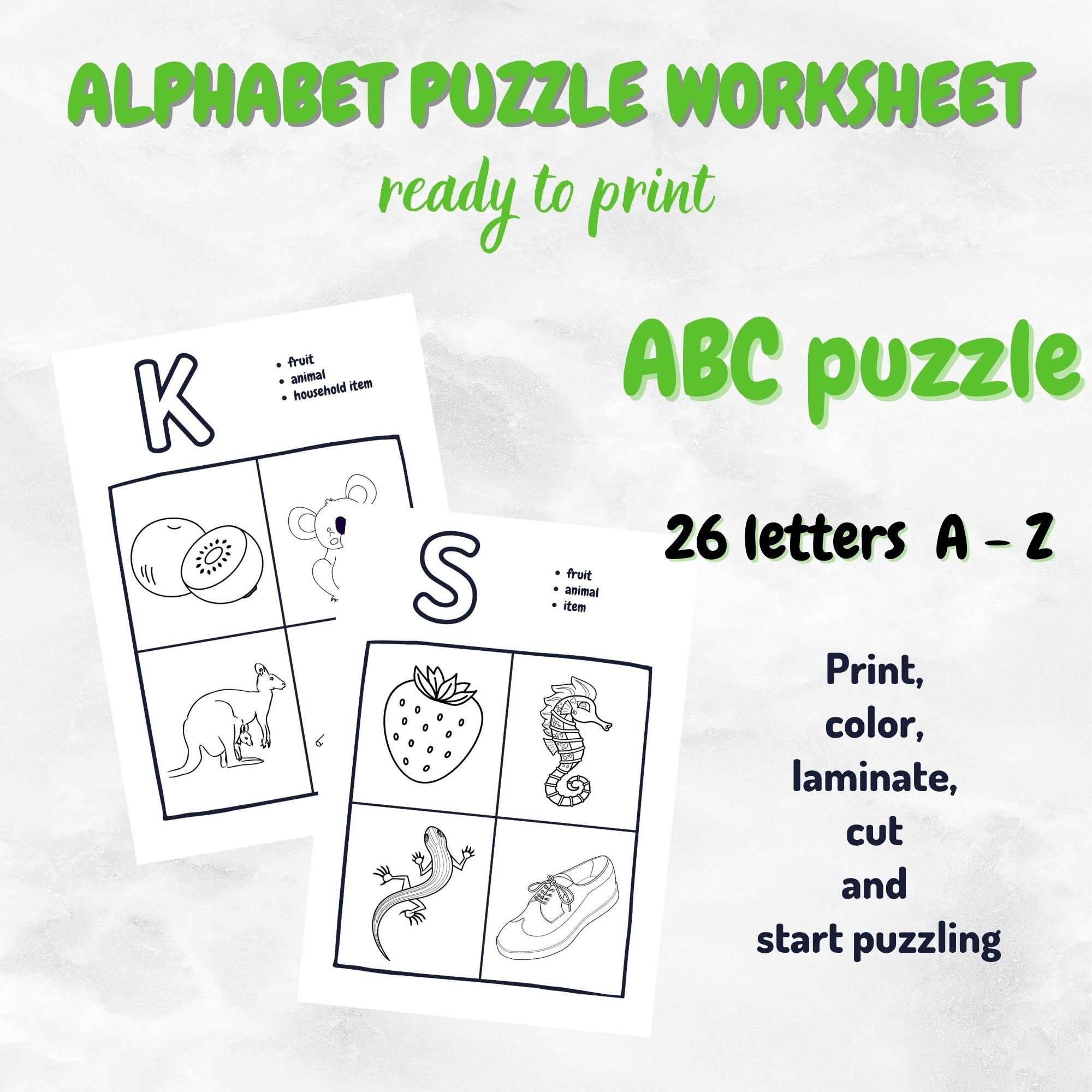 26 Printable Coloring Alphabet Letter Sounds Worksheet, Alphabet ...