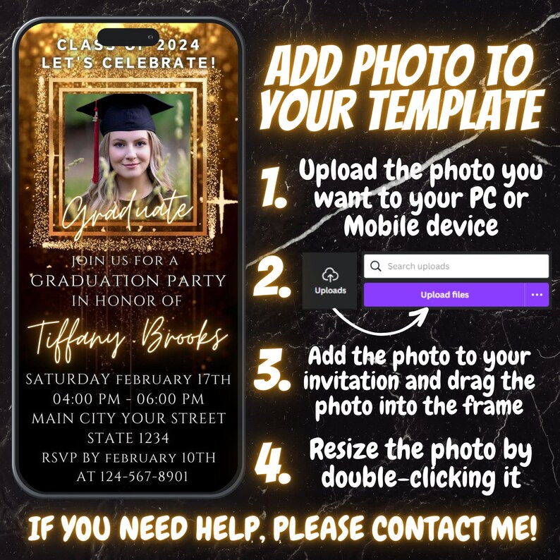 Graduation Invitation, Class of 2024 Graduation Party, Graduation ...