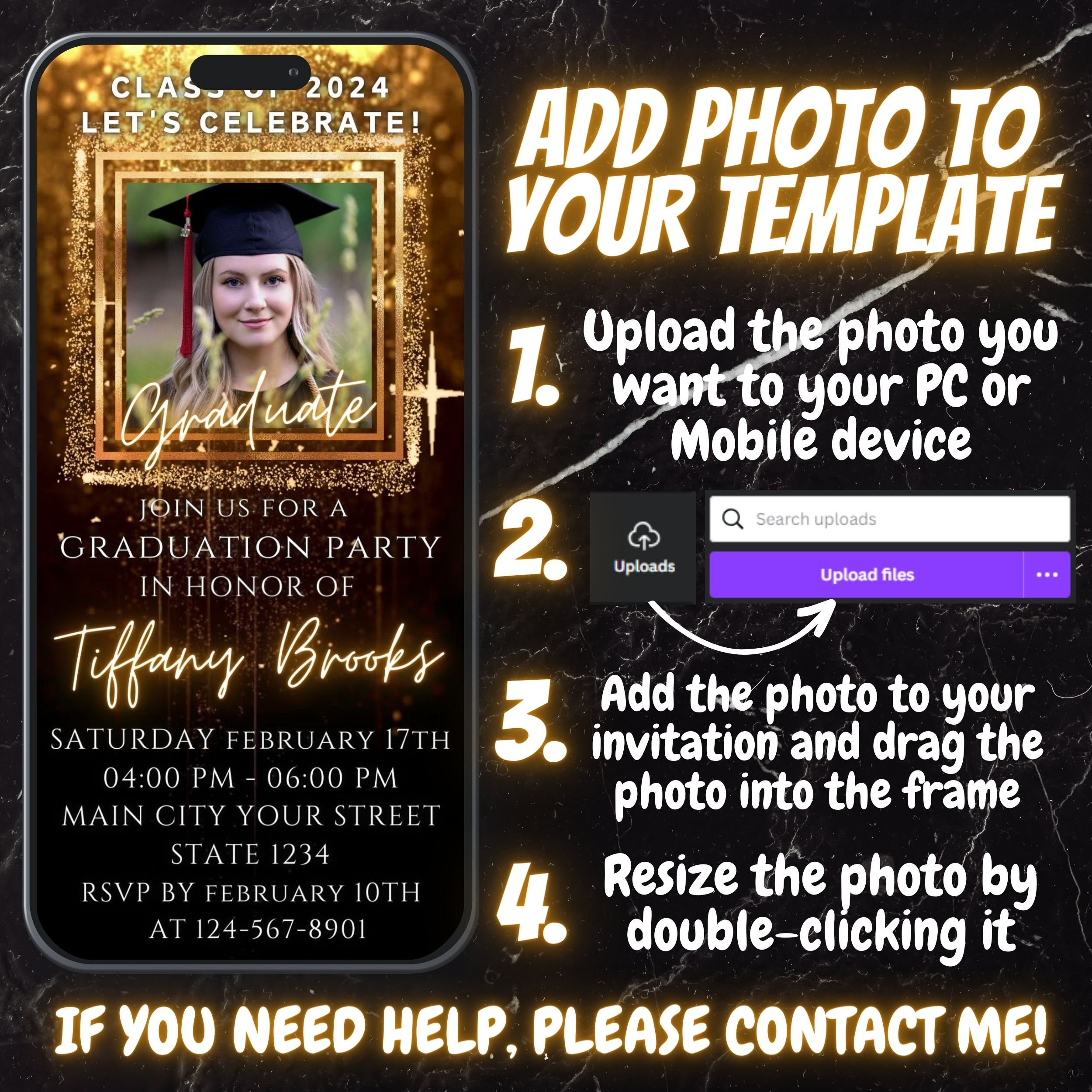 Graduation Invitation, Class of 2024 Graduation Party, Graduation ...