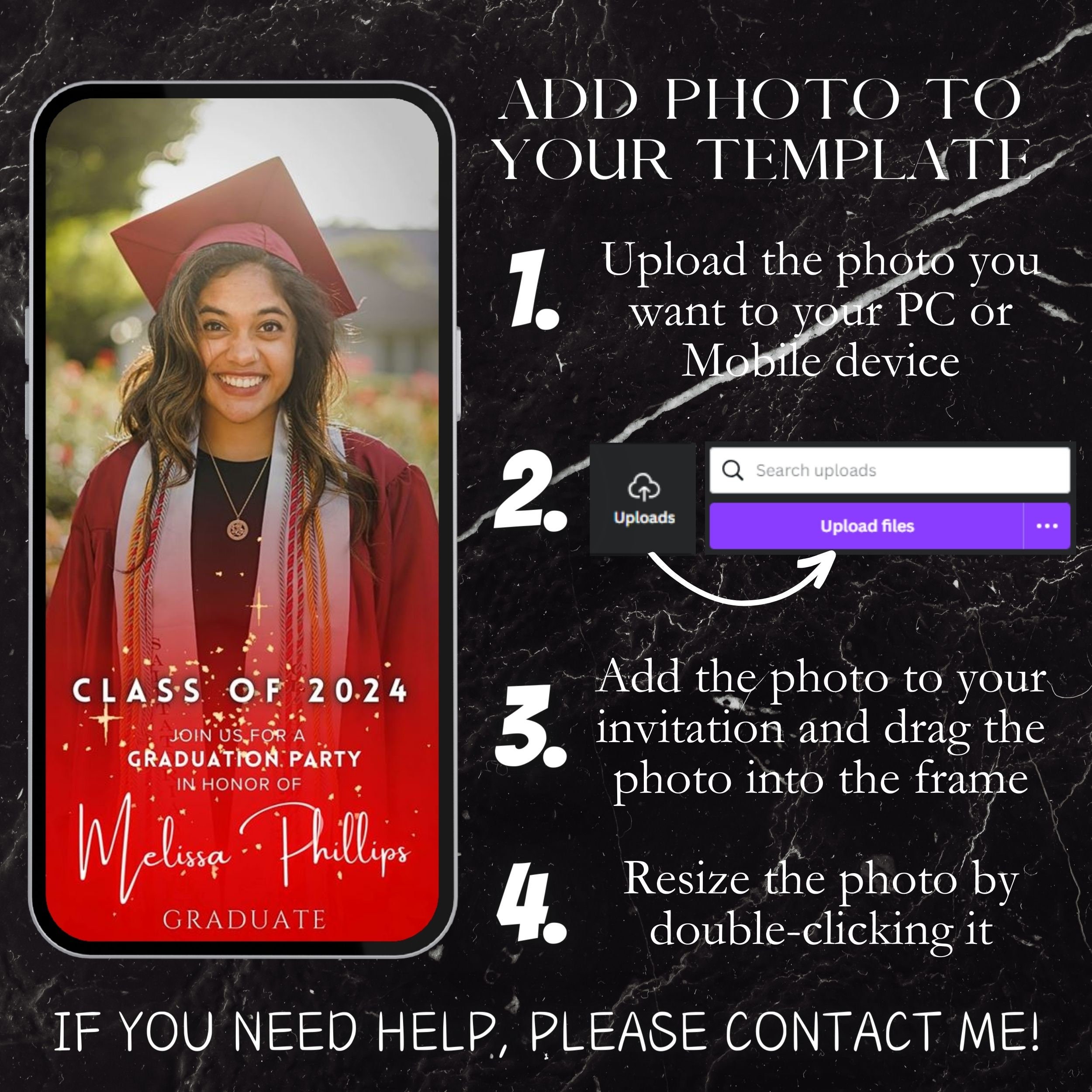 Red Graduation Animated Invitation Template (digital Download) - Etsy