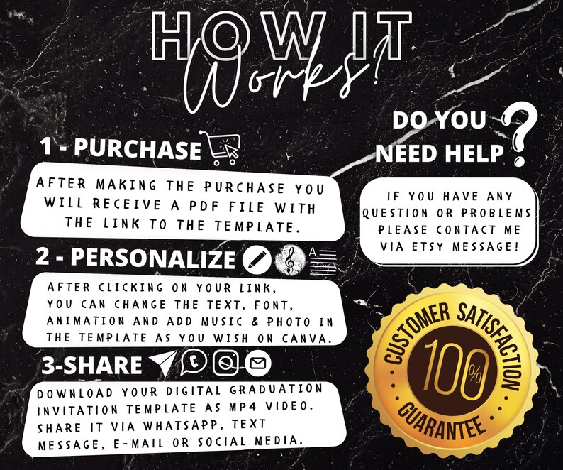 2026 Animated Graduation Invitation Video, Modern Black and White ...