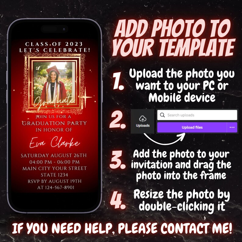 Graduation Invitation, Graduation Party, Graduation Announcement ...