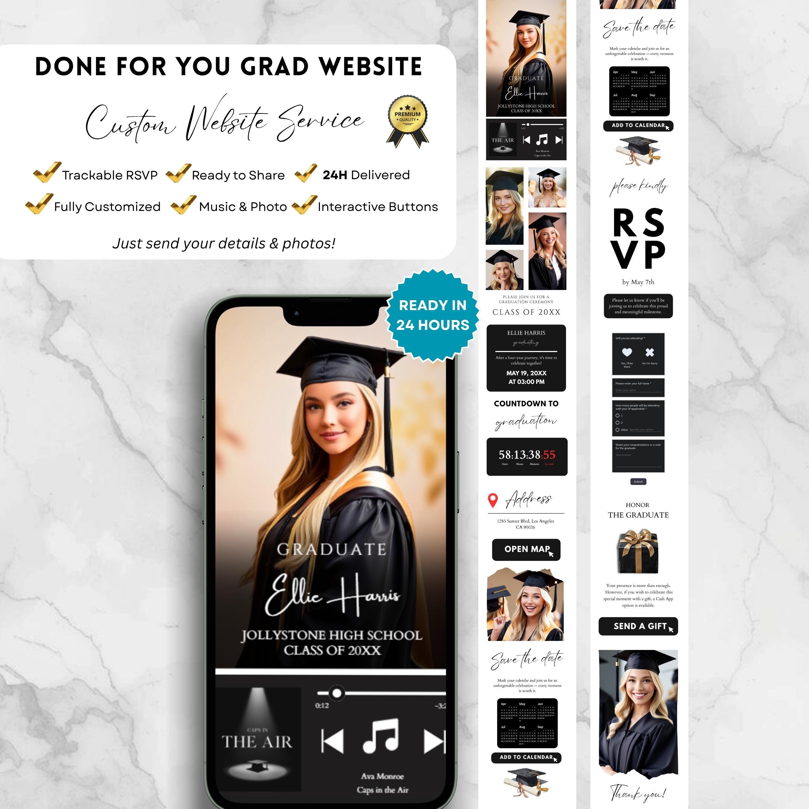 Custom Graduation Ceremony Website Service, Class of 2026 Grad Event ...
