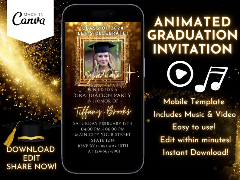 Graduation Invitation, Class of 2024 Graduation Party, Graduation ...