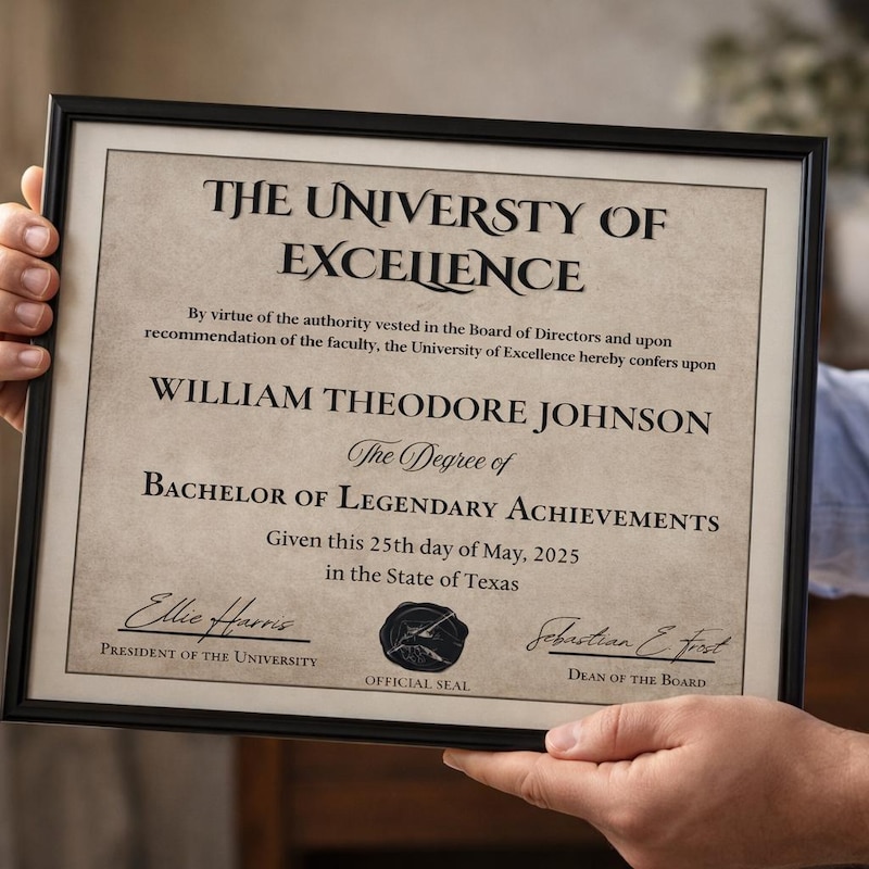 Custom Fake Diploma - Etsy