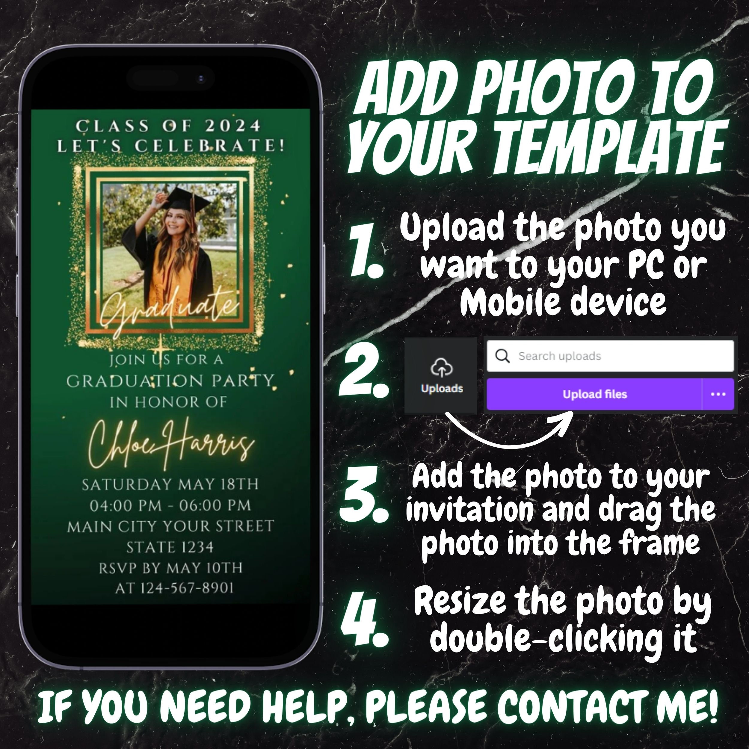 Digital Graduation Invitation, Graduation Party, Graduation ...