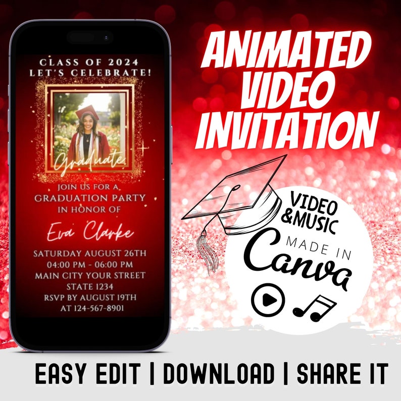 Graduation Invitation, Graduation Party, Graduation Announcement ...