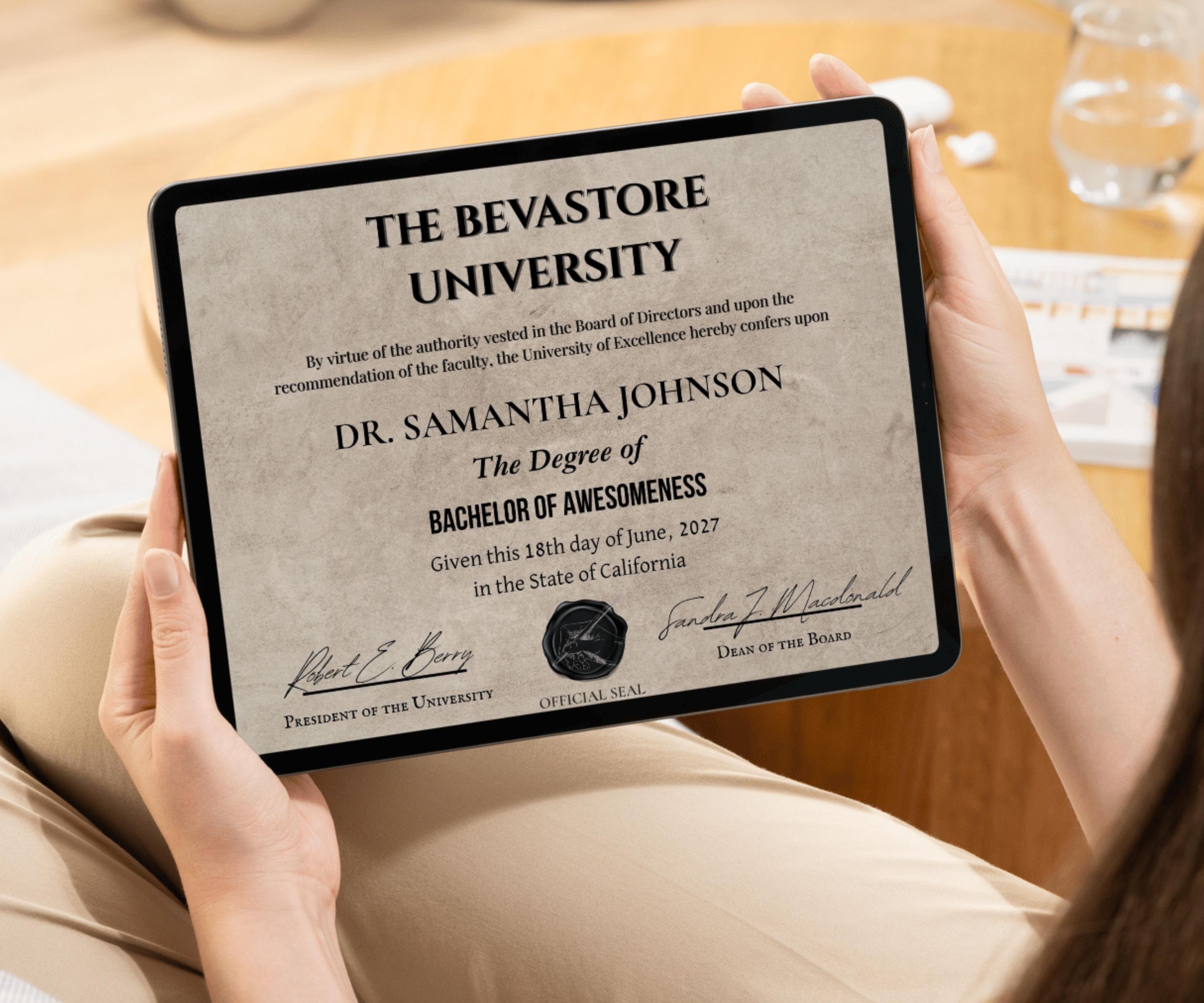 Digital Graduation Fake Diploma Template, Class of 2026 Senior Grad ...