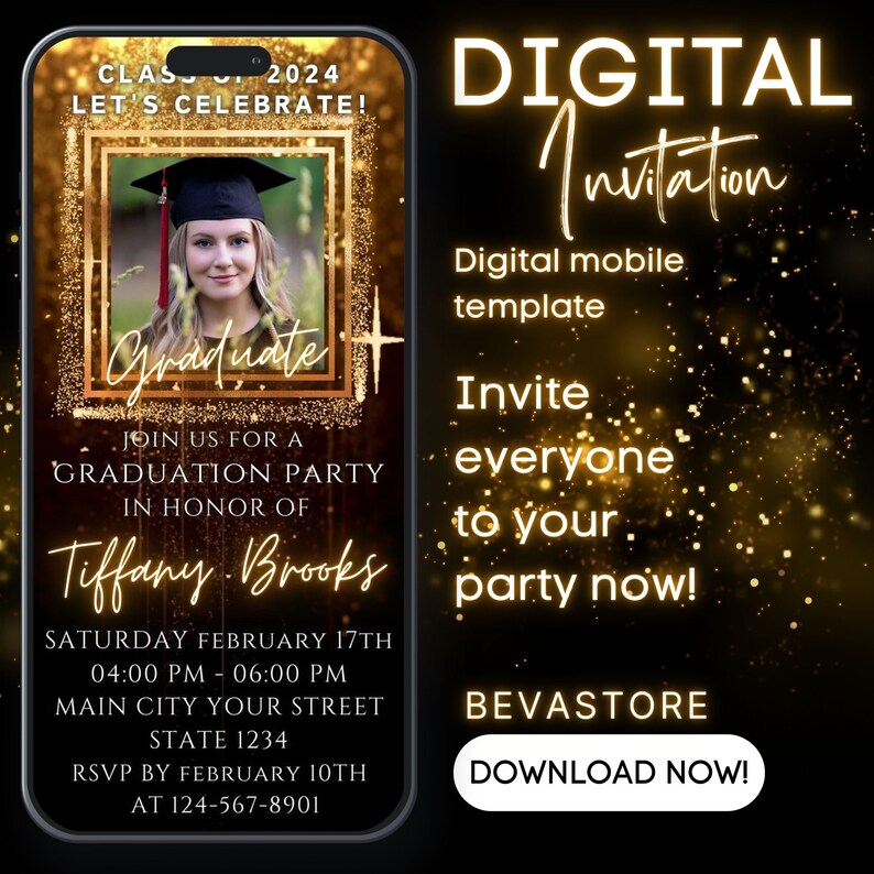 Graduation Invitation, Class of 2024 Graduation Party, Graduation ...