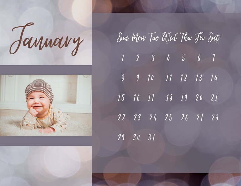2023 Customizable Printable Photo Calendar digital Product - Etsy