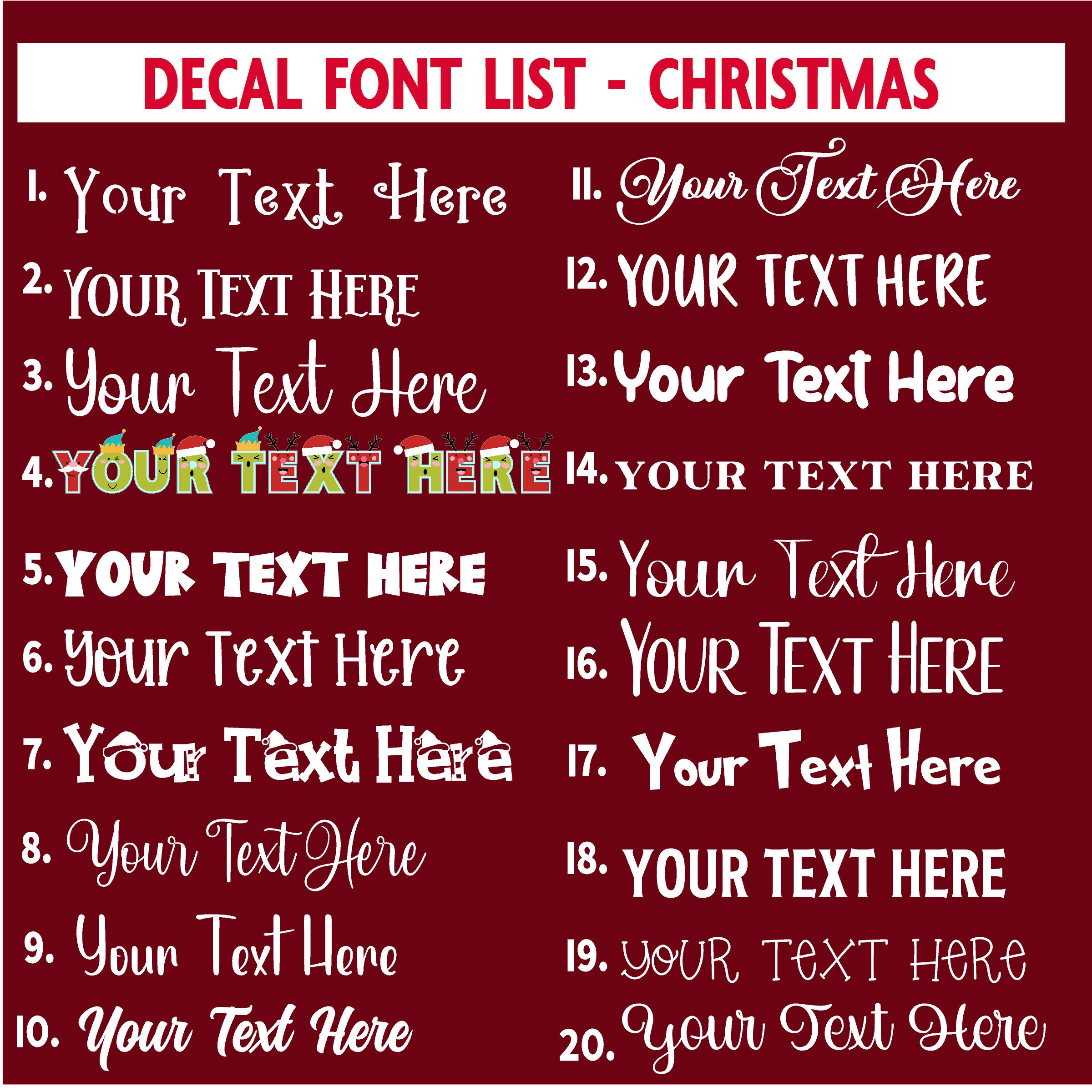 Custom Vinyl Text Decals, Vinyl Lettering, Car Decal, Wall Decal ...