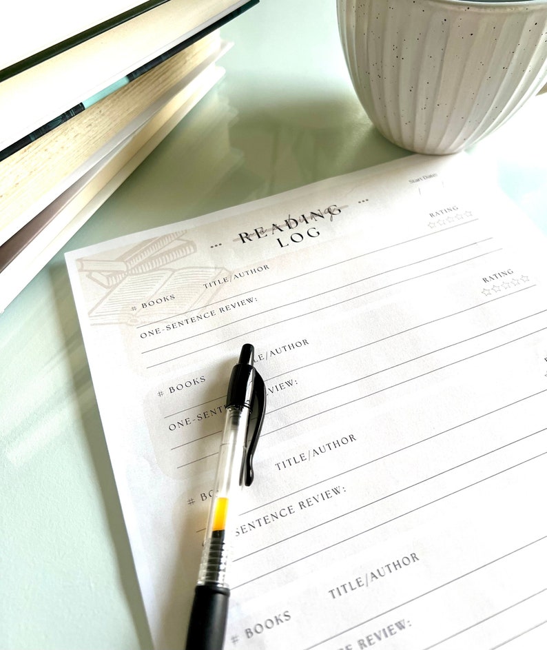 Reading Tracker Printable - Etsy