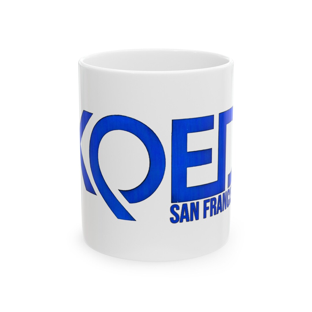 KQED Public Television Station PBS San Francisco Coffee Ceramic Mug ...