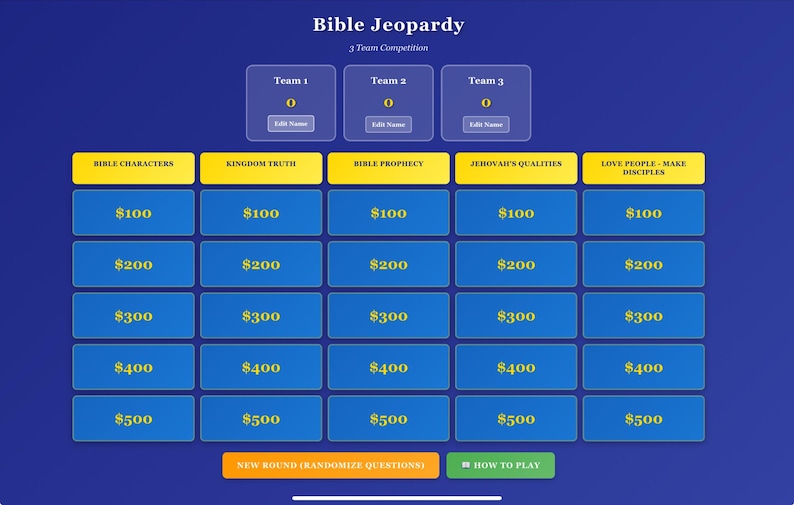 JW Bible Jeopardy Online Game for Family Worship (online - Click and ...