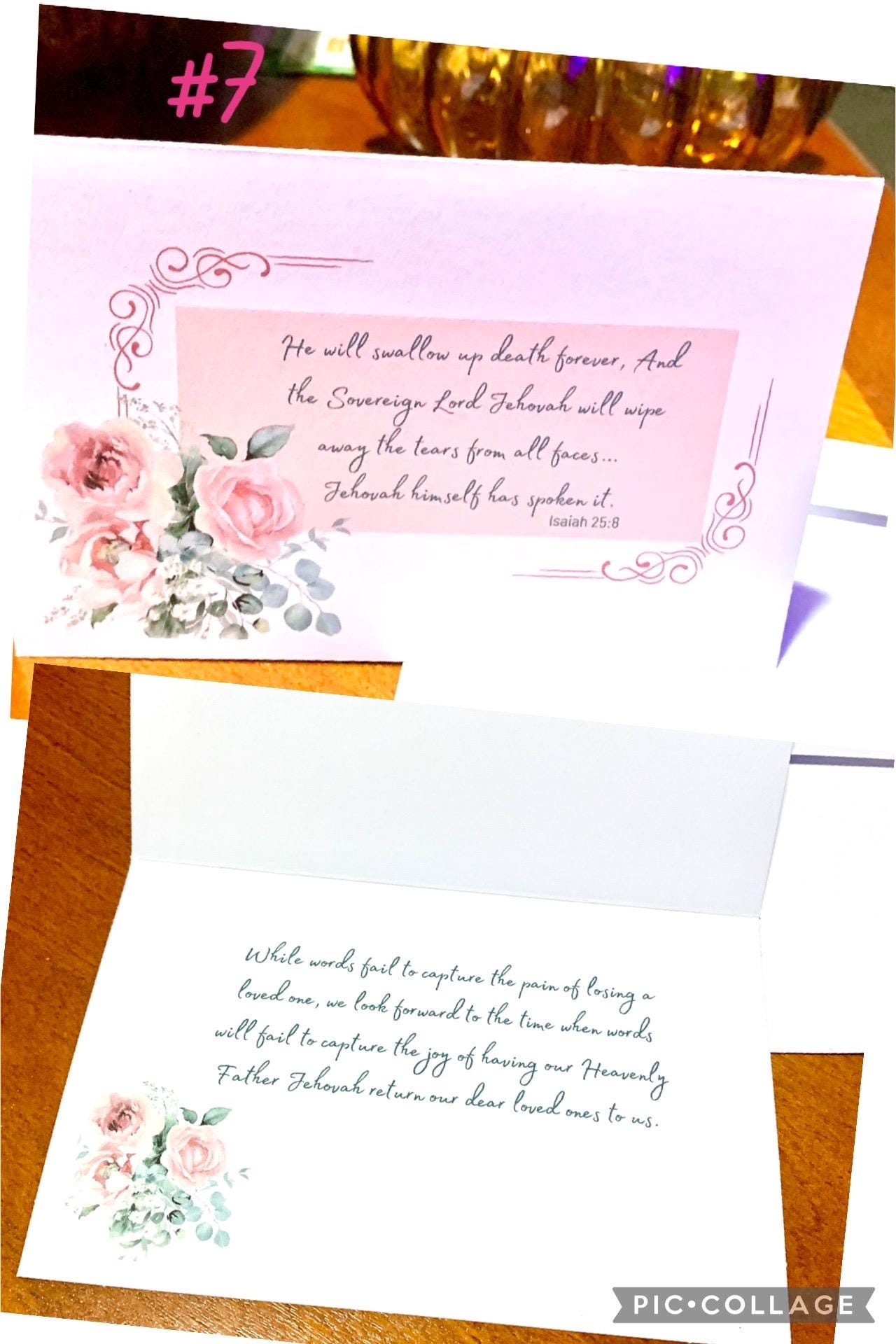 JW Sympathy Cards, JW Cards, JW Greeting Cards one Dozen Cards/ 3 ...