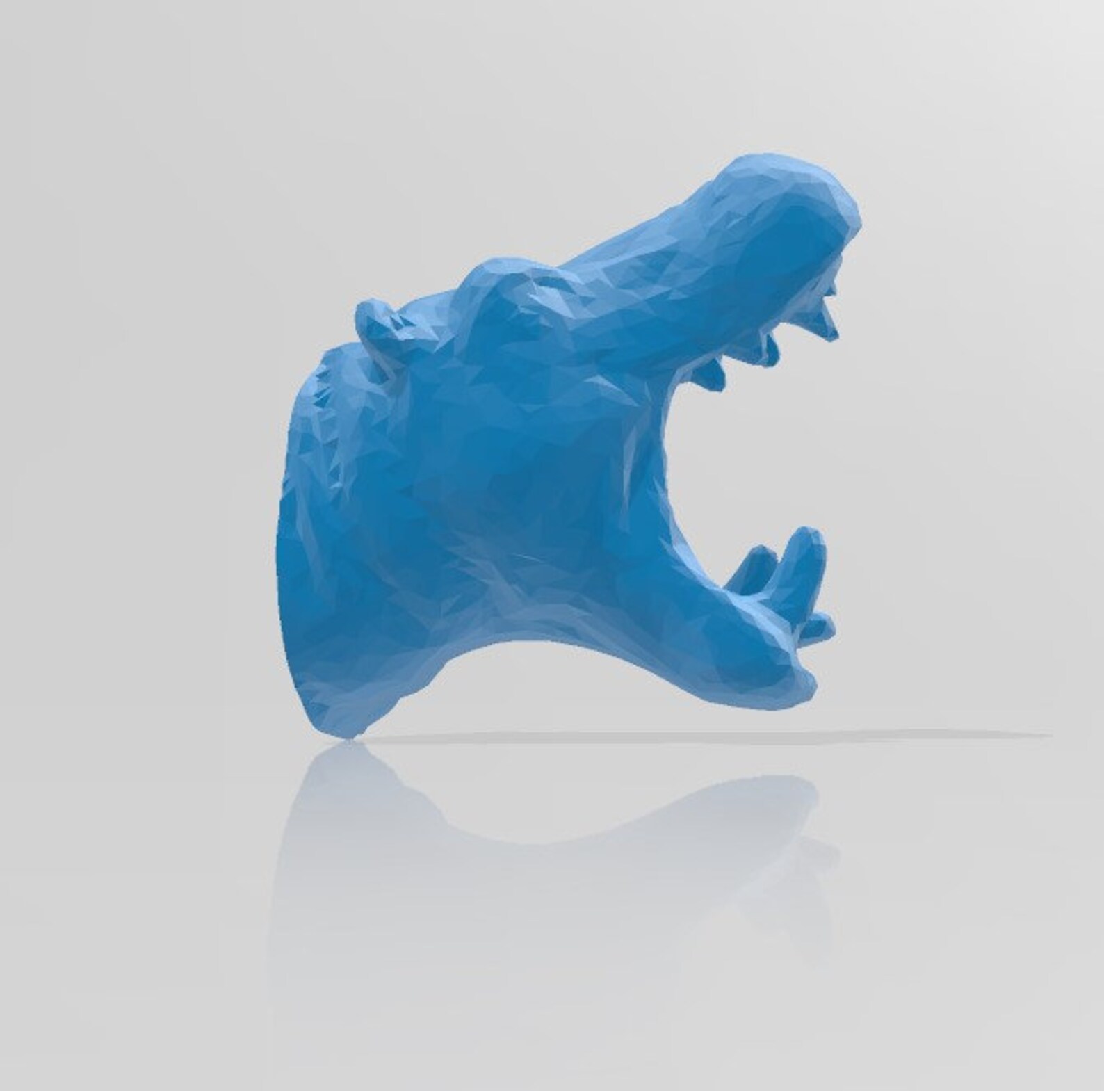 Hippopotamus Head Wall Mount / 3d Printable Hippo Head STL File ...