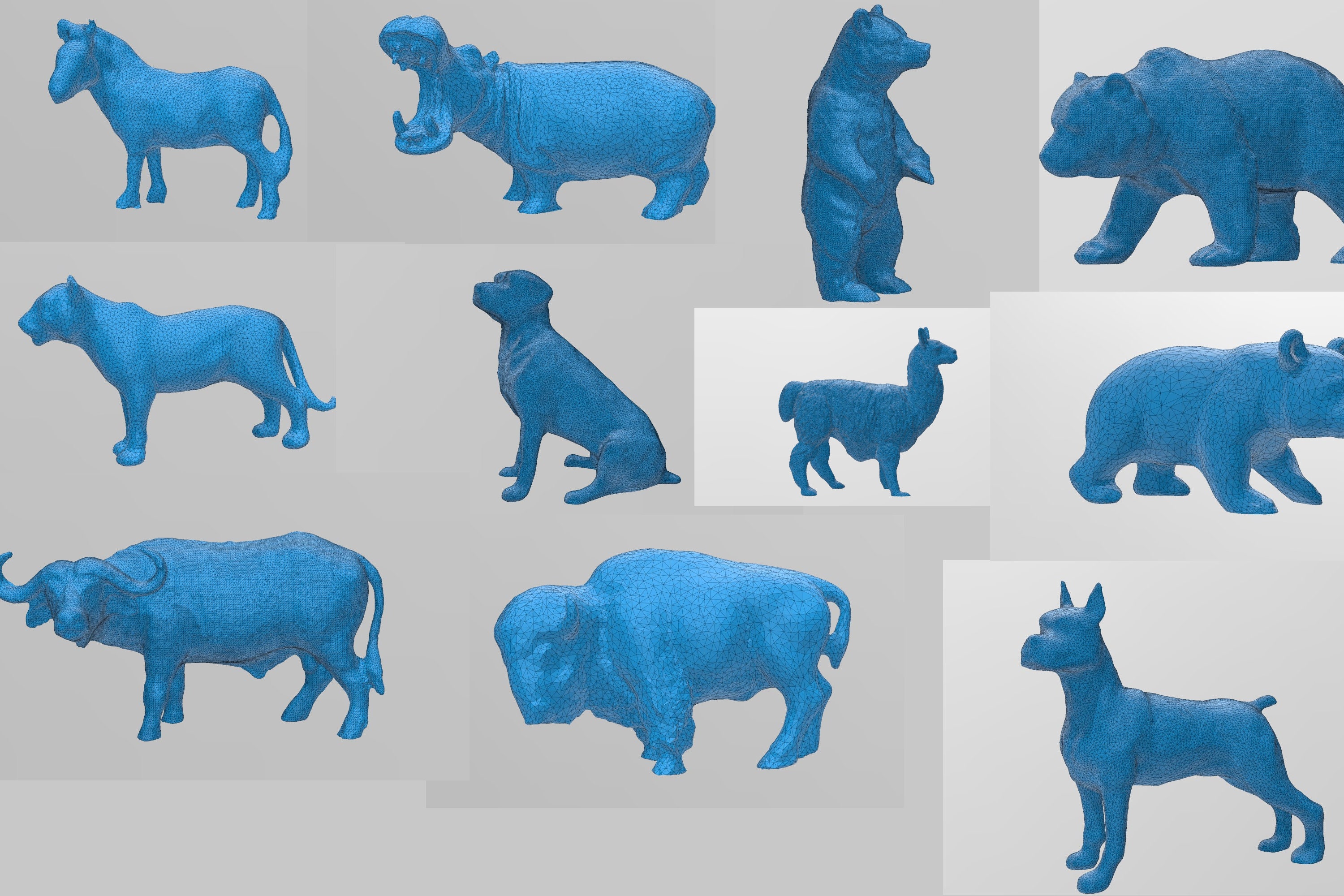 Animal Kingdom STL Files- 24 Pack Land Animal 3D Model Collection - 3D ...