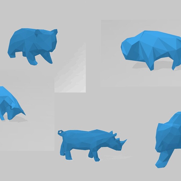 Animal Low Poly - Etsy