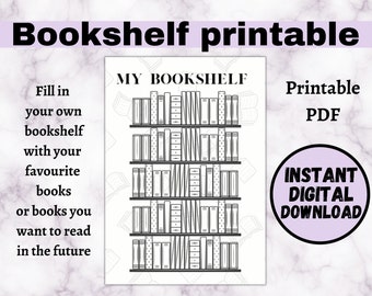Books I've Read Bookshelf Graphic Organizer Printable Digital Download ...