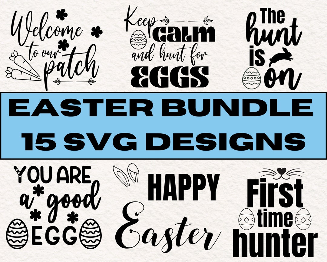 Easter SVG Bundle, Easter Quotes SVG, Spring SVG Bundle, Digital ...